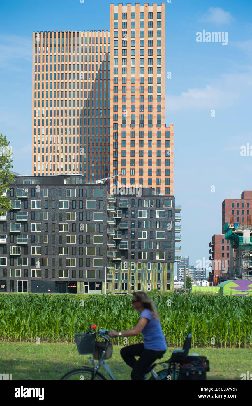 Appartment block and office building in Amsterdam, Netherlands Stock ...