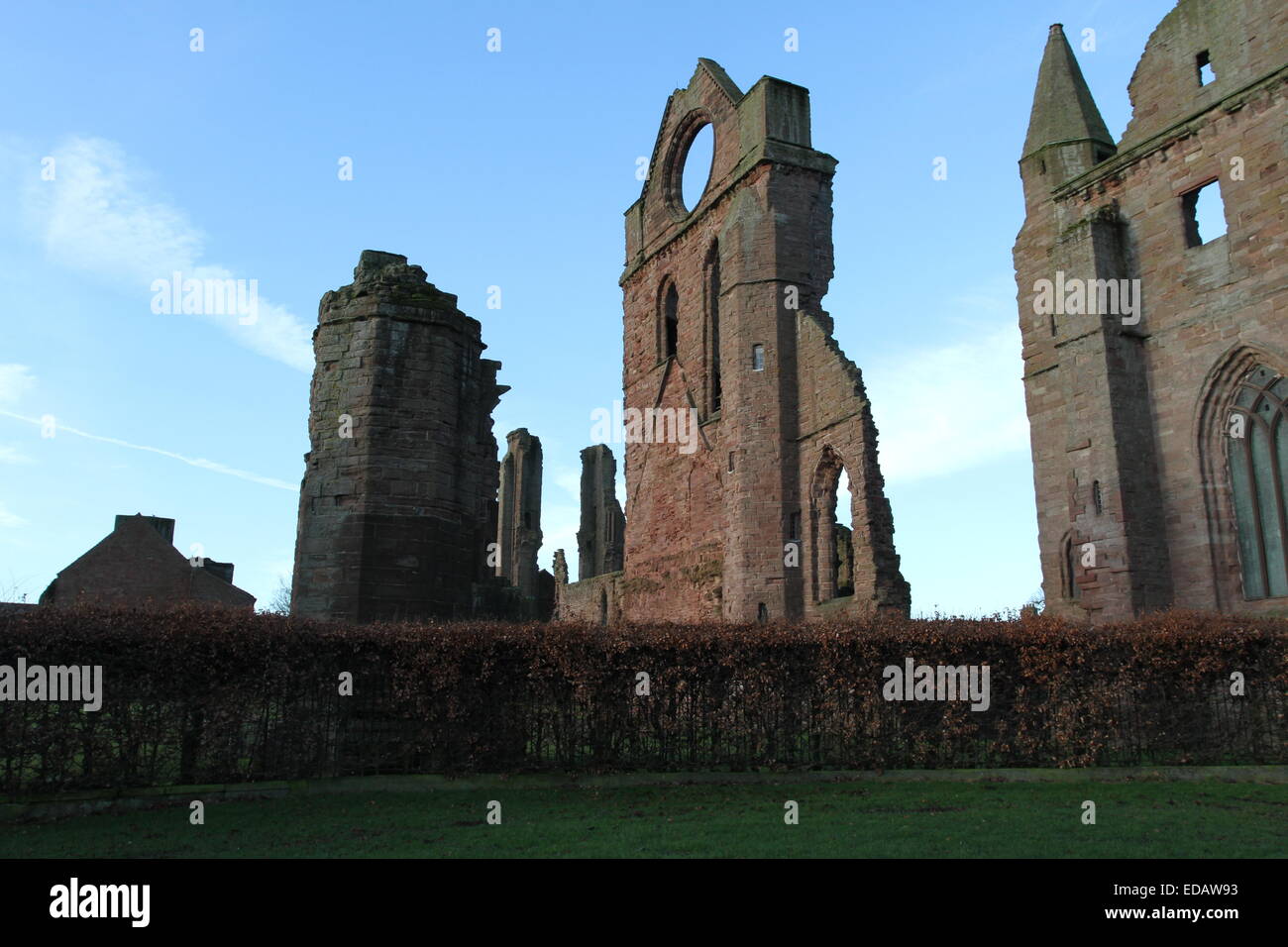 Exterior of Arbroath Abbey Angus Scotland January 2015 Stock Photo - Alamy