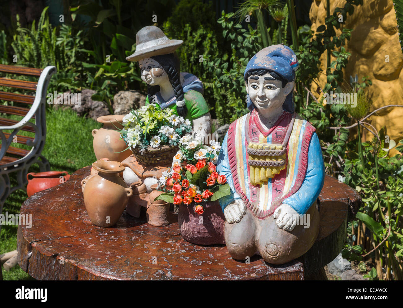 Appealing, colourful decorative figures in traditional local dress on ...