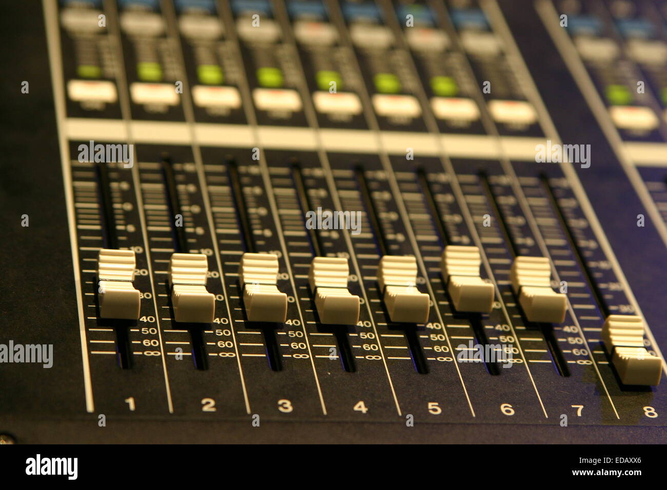 Audio mixing board Stock Photo - Alamy