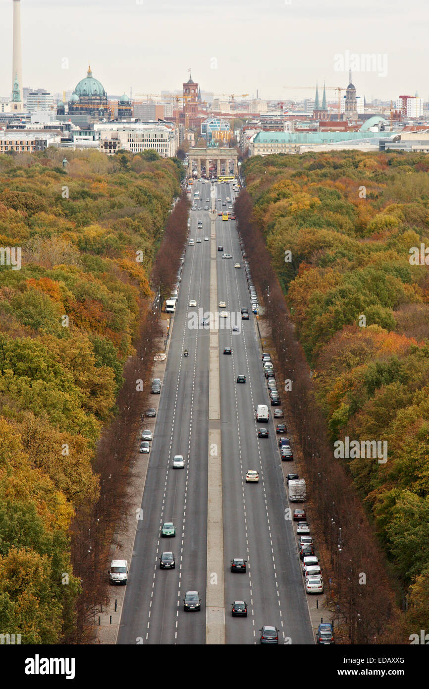 Autumn in Berlin from pictured from the Victory Column Stock Photo - Alamy