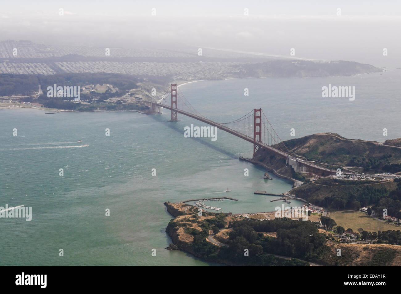 Golden gate bridge from plane hi-res stock photography and images - Alamy