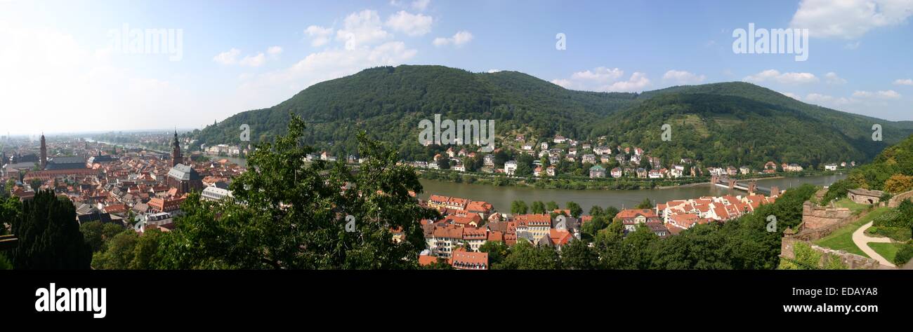 Panorama from Heidelberg Castle Stock Photo - Alamy
