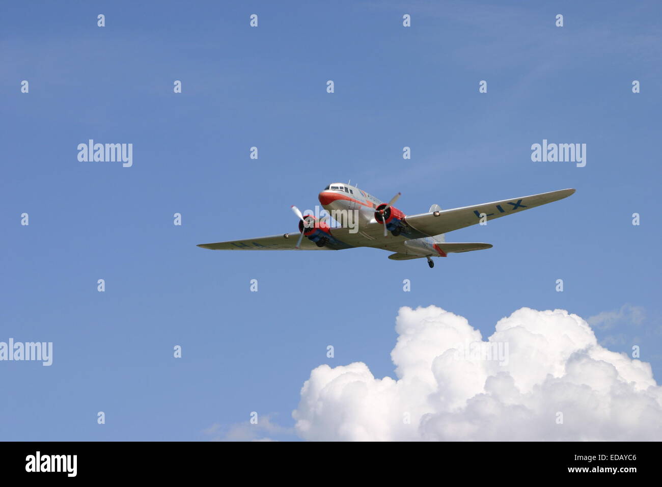 Aircraft at blue sky Stock Photo - Alamy