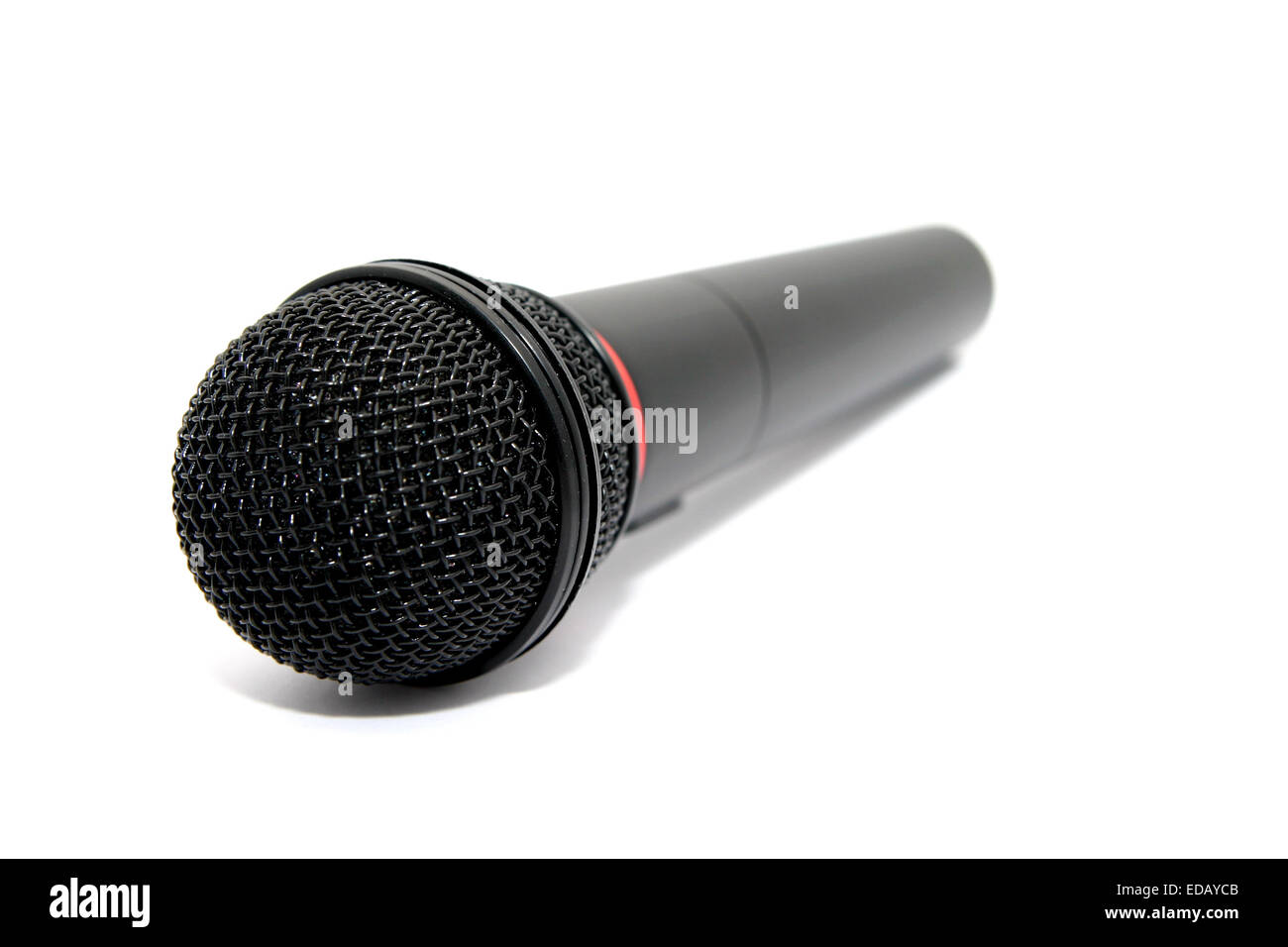 Microphone on a white background Stock Photo - Alamy