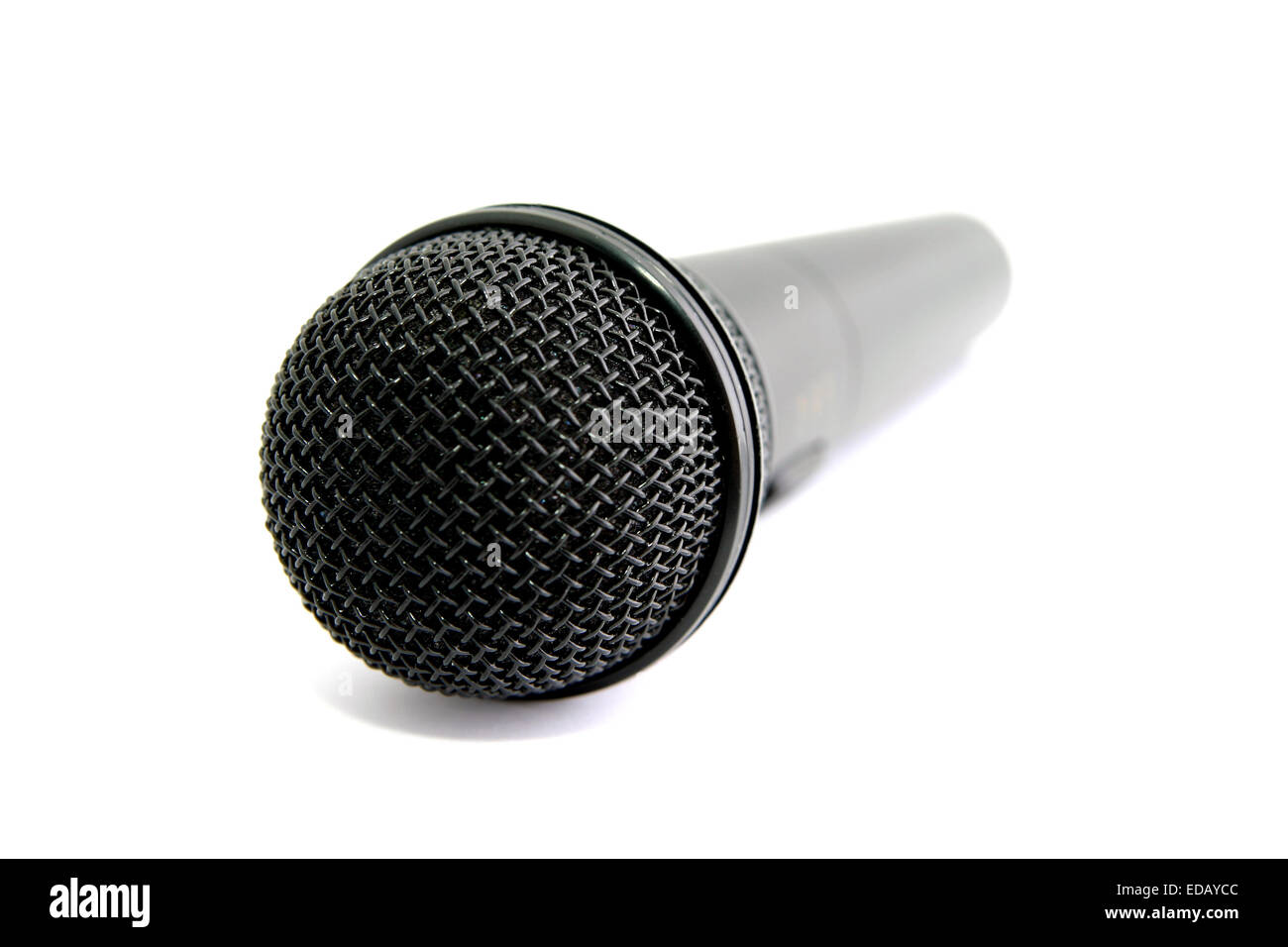 Microphone on a white background Stock Photo - Alamy