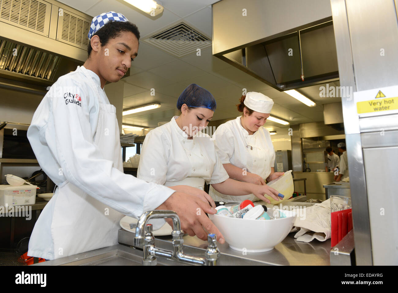 Catering students on City & Guilds course at Telford College of Arts ...