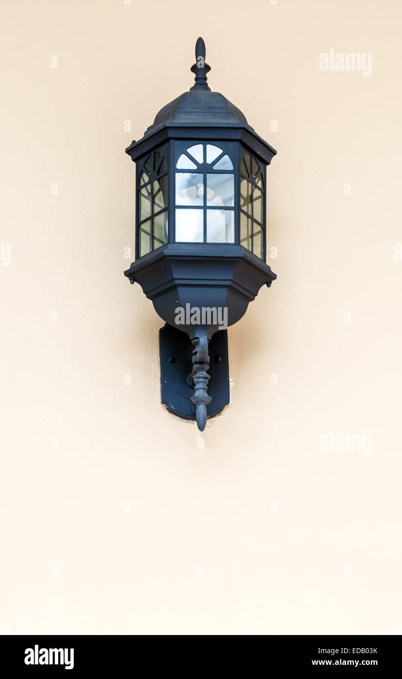 Classical lantern is hanging on the European style house Stock Photo ...