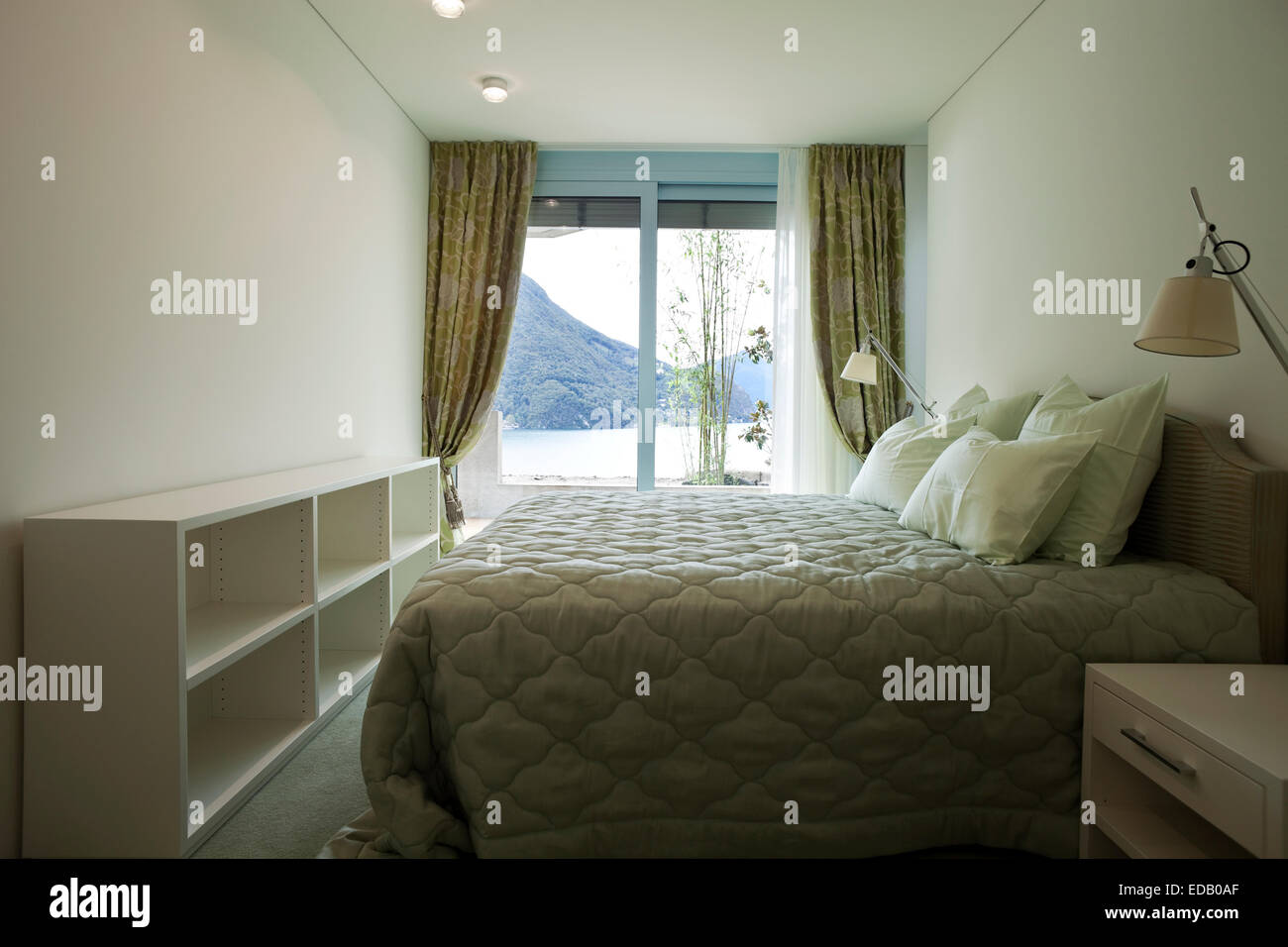 Modern house, bedroom Stock Photo - Alamy