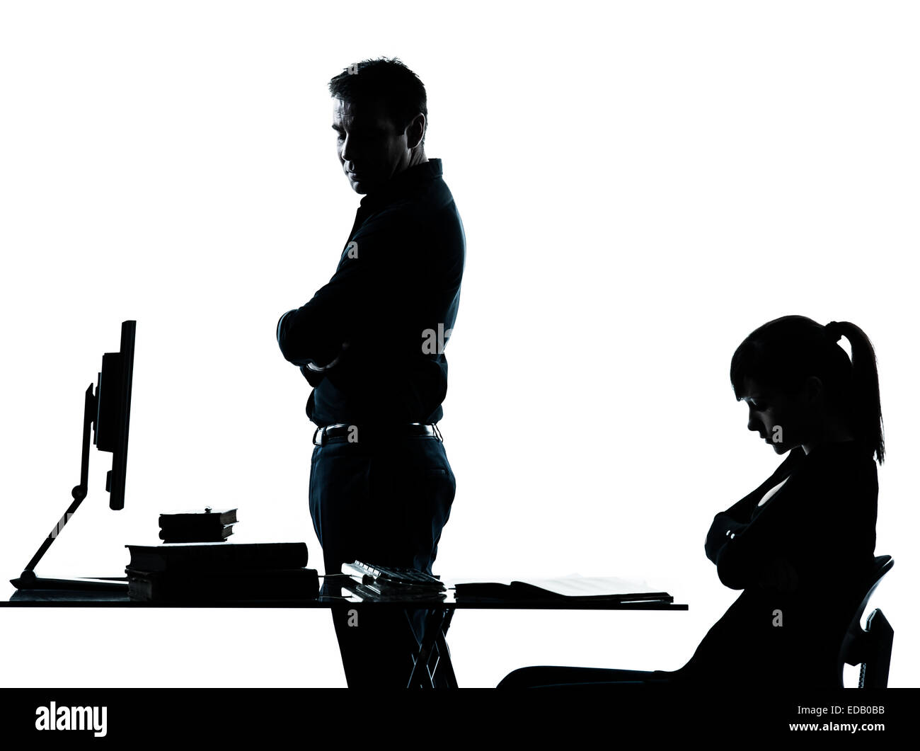 one man father professor and student teenager girl helping for homework ...