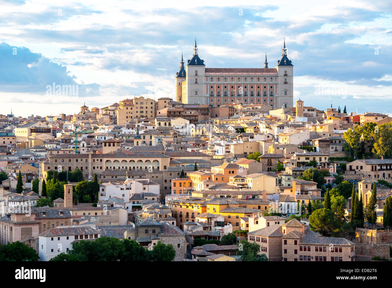 Toledo Cityscape with Alcazar in Madrid Spain Stock Photo - Alamy