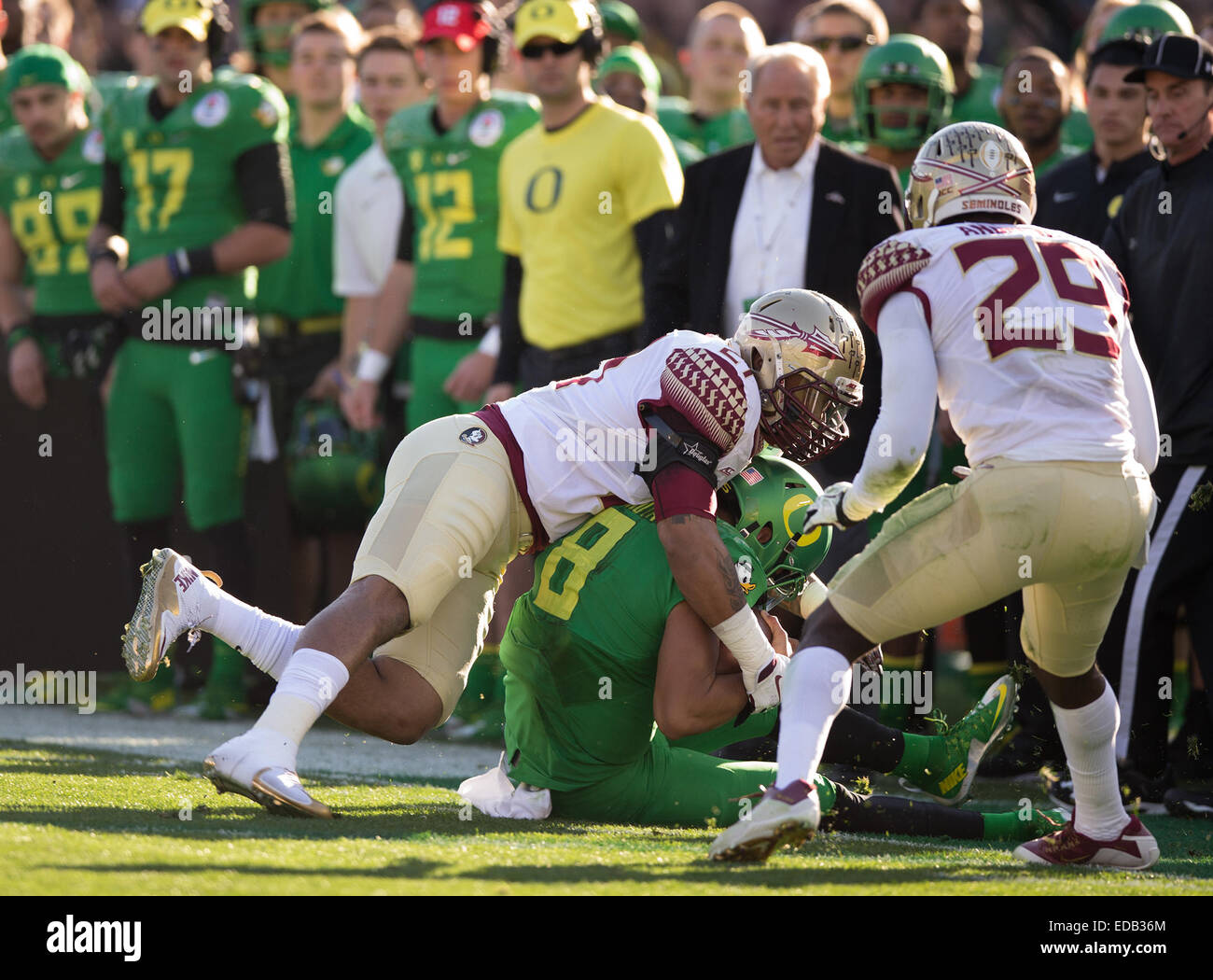 Pasadena, CA. 1st Jan, 2015. Florida State Seminoles linebacker (21 ...