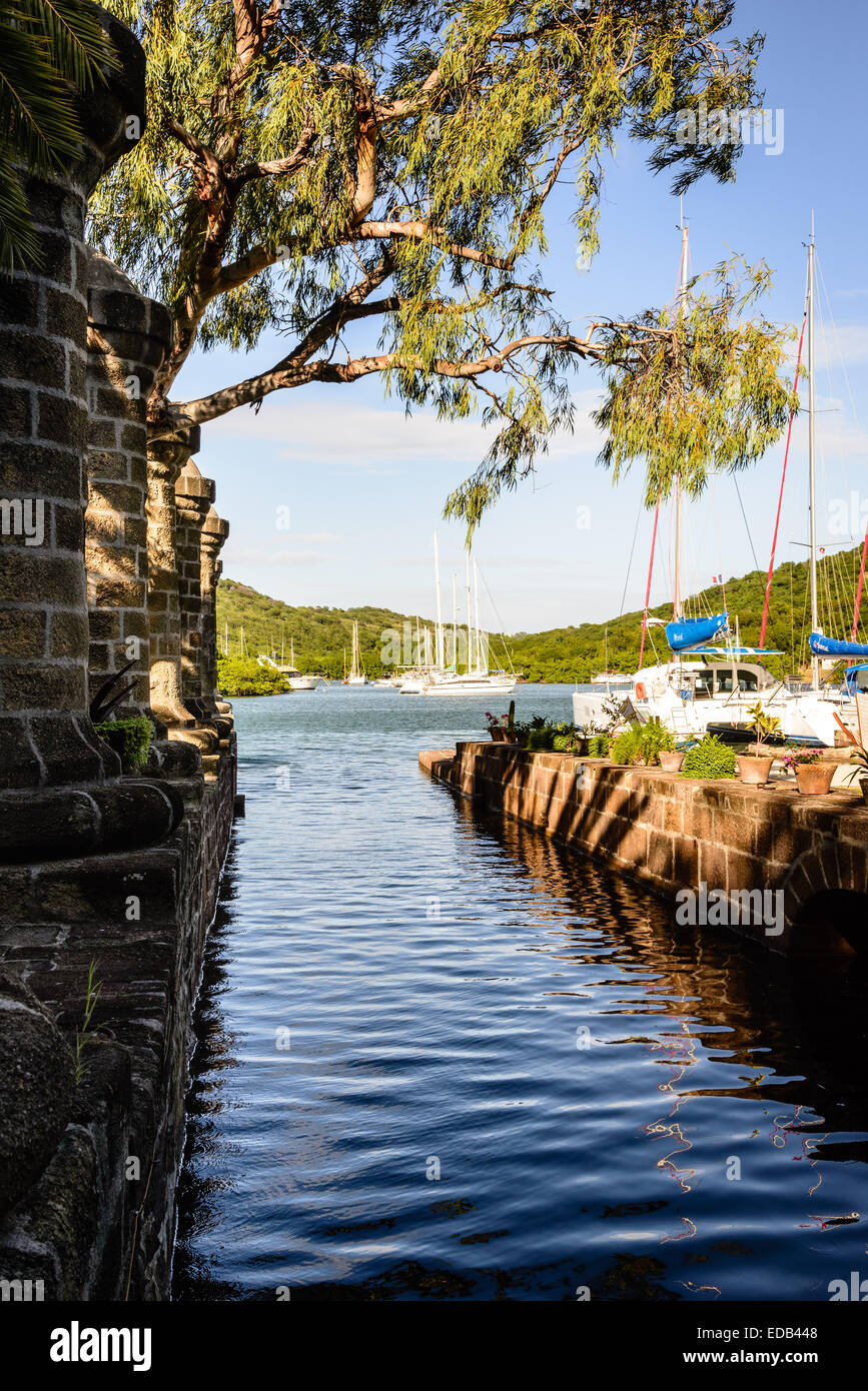 Boat House Pillars, Nelson's Dockyard, English Harbor, Antigua Stock ...