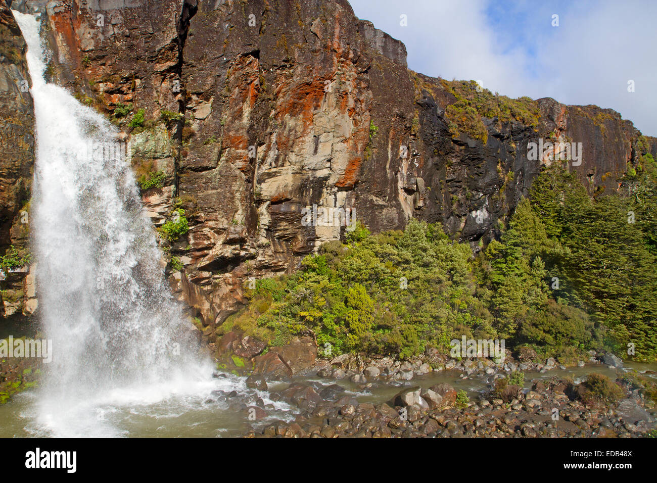 Taranaki Falls in Tongariro National Park Stock Photo - Alamy