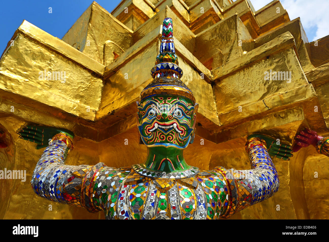 Yaksha Demon Statue at Wat Phra Kaew Temple complex of the Temple of ...