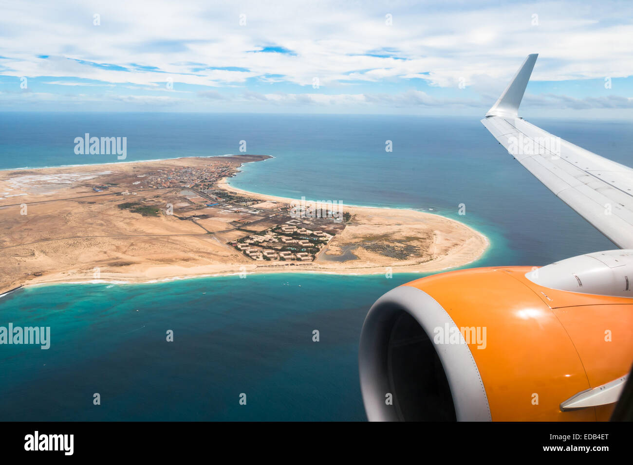 Aerial view of Santa Maria in Sal Island Cape Verde - Cabo Verde Stock ...