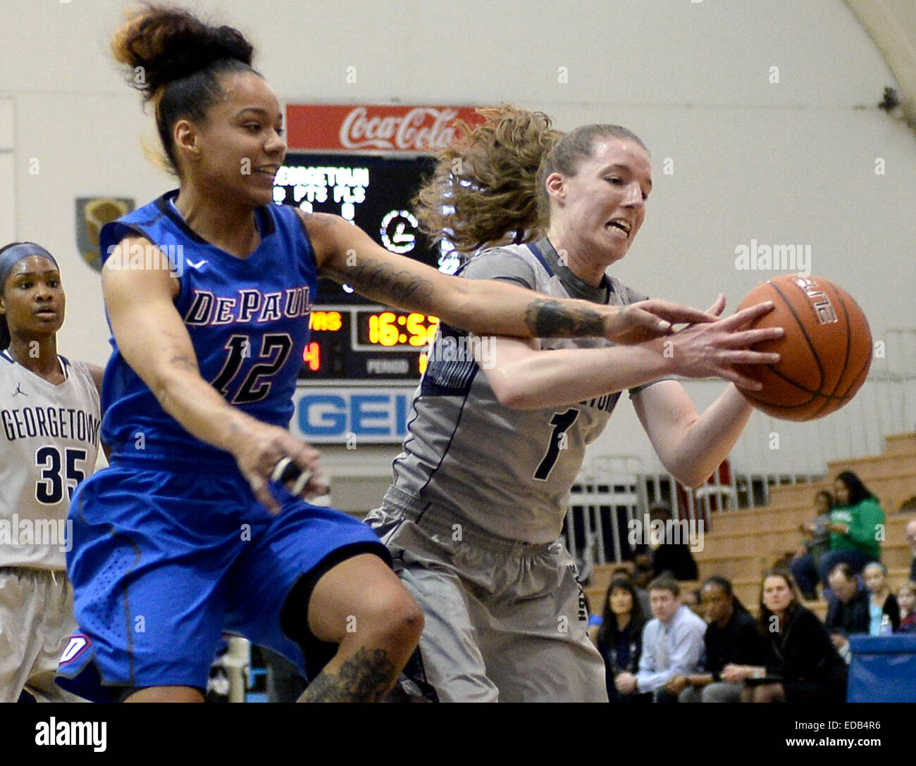 Washington, VA, USA. 4th Jan, 2015. 20150104 - Georgetown guard Katie ...