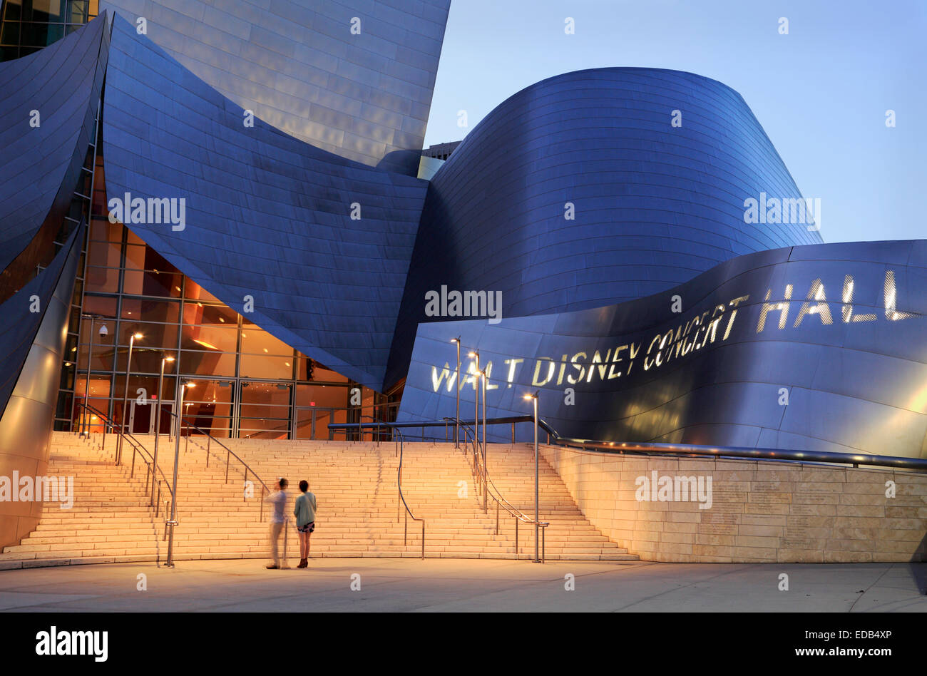 Los Angeles, California. The Walt Disney concert Hall in downtown, at ...