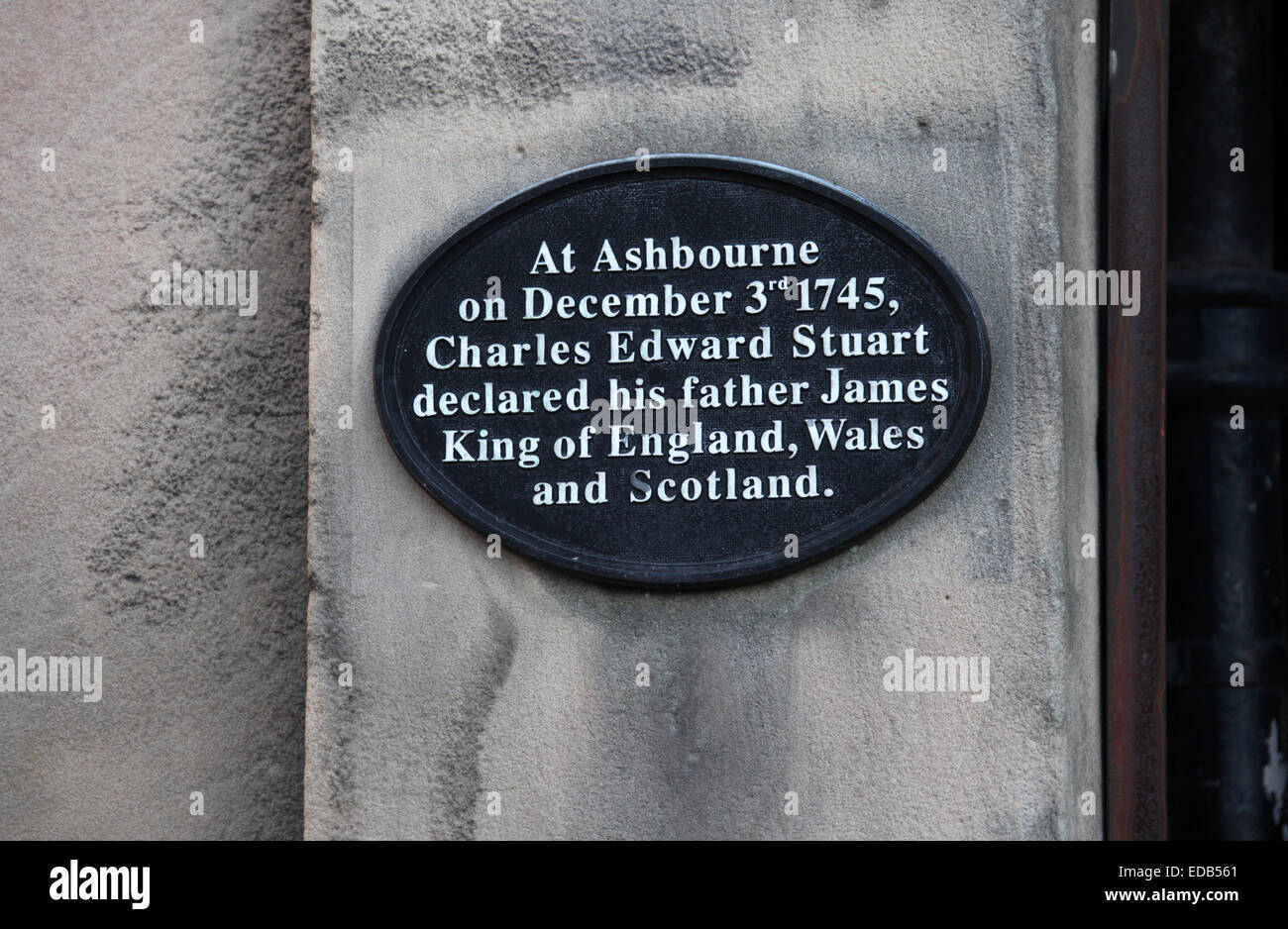 Plaque in the Derbyshire town of Ashbourne Stock Photo - Alamy