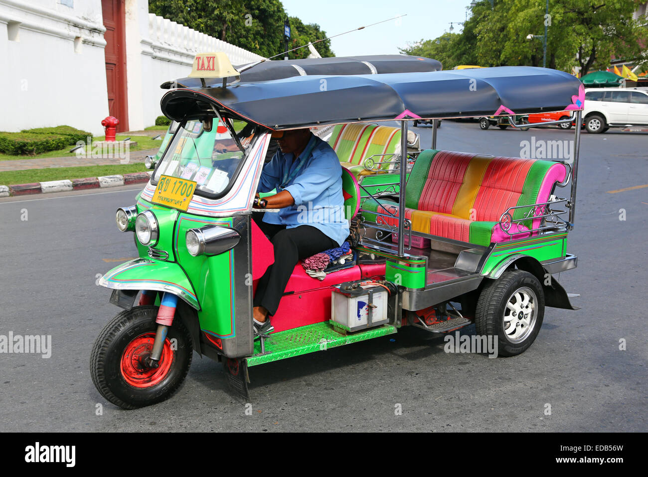Traditional Tuk Tuk taxi transport in Bangkok, Thailand Stock Photo - Alamy