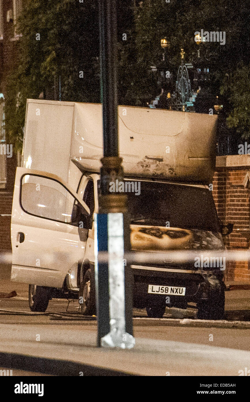 Police van explosion hi-res stock photography and images - Alamy