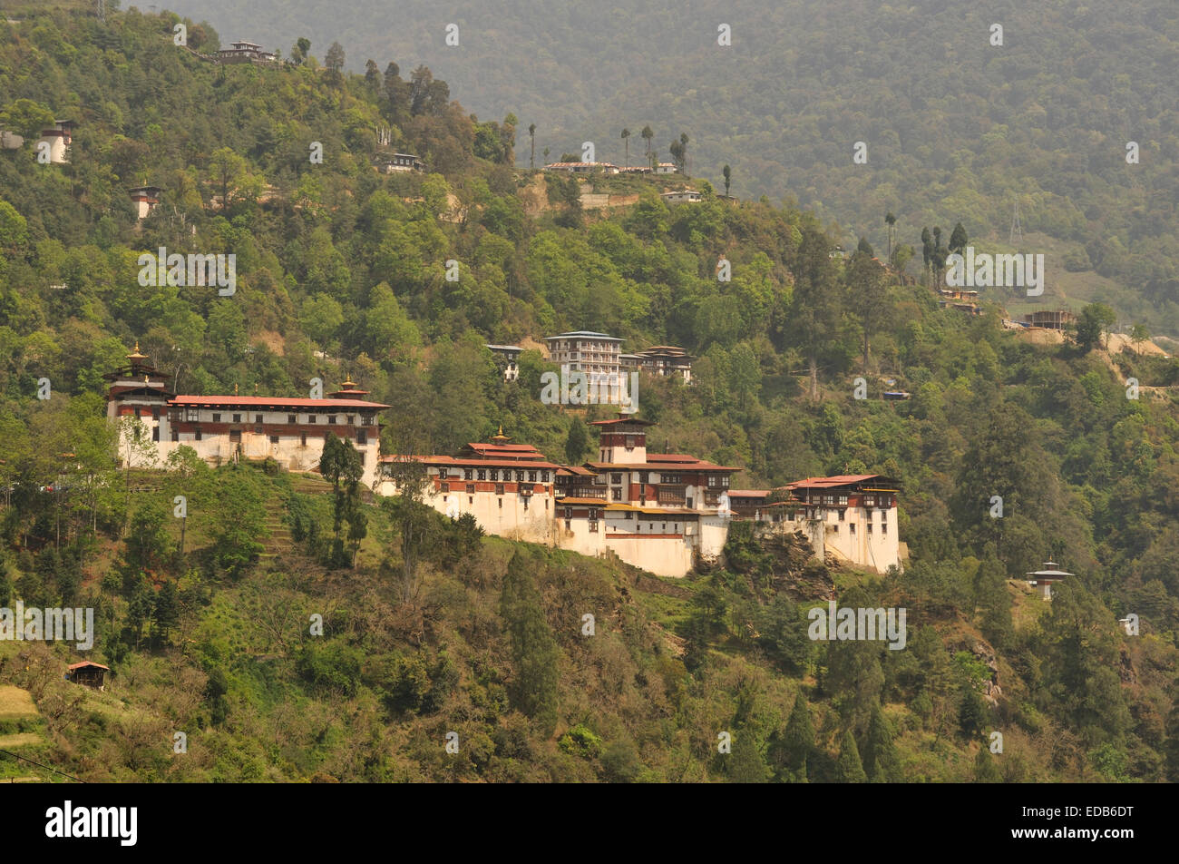 View of trongsa dzong temple hi-res stock photography and images - Alamy