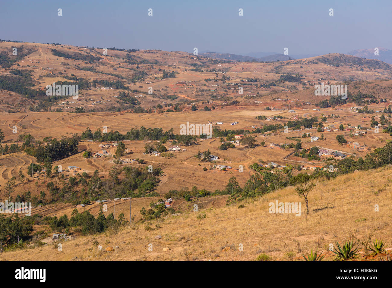 SWAZILAND, AFRICA - Rural settlement, agriculture, and homes Stock ...