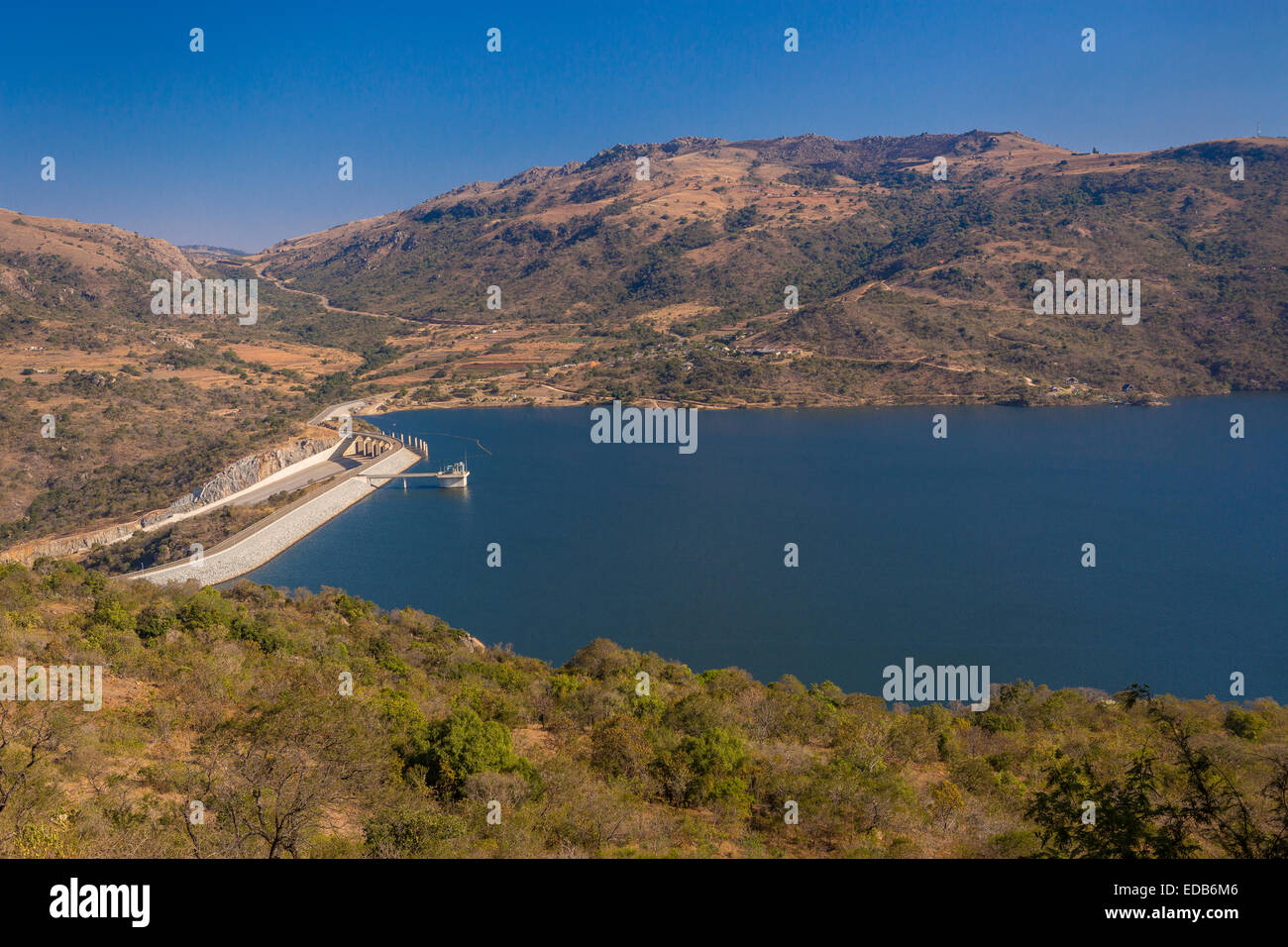 HHOHHO, SWAZILAND, AFRICA - Maguga Dam and reservoir on the Komati ...