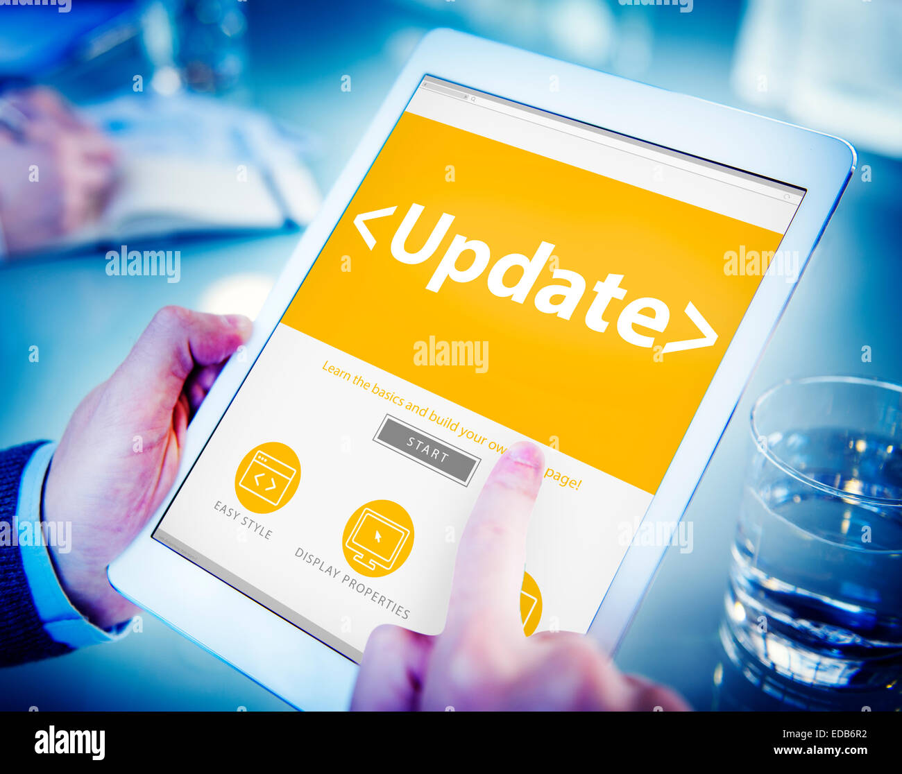 Digital Online Update Upgrade Office Working Concept Stock Photo - Alamy