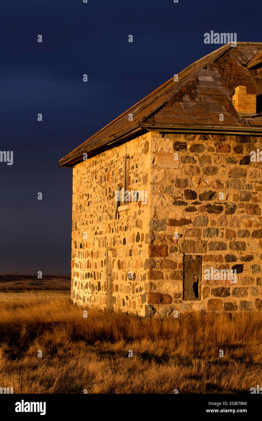 Old Abandoned Stone House in Saskatchewan Canada Stock Photo - Alamy