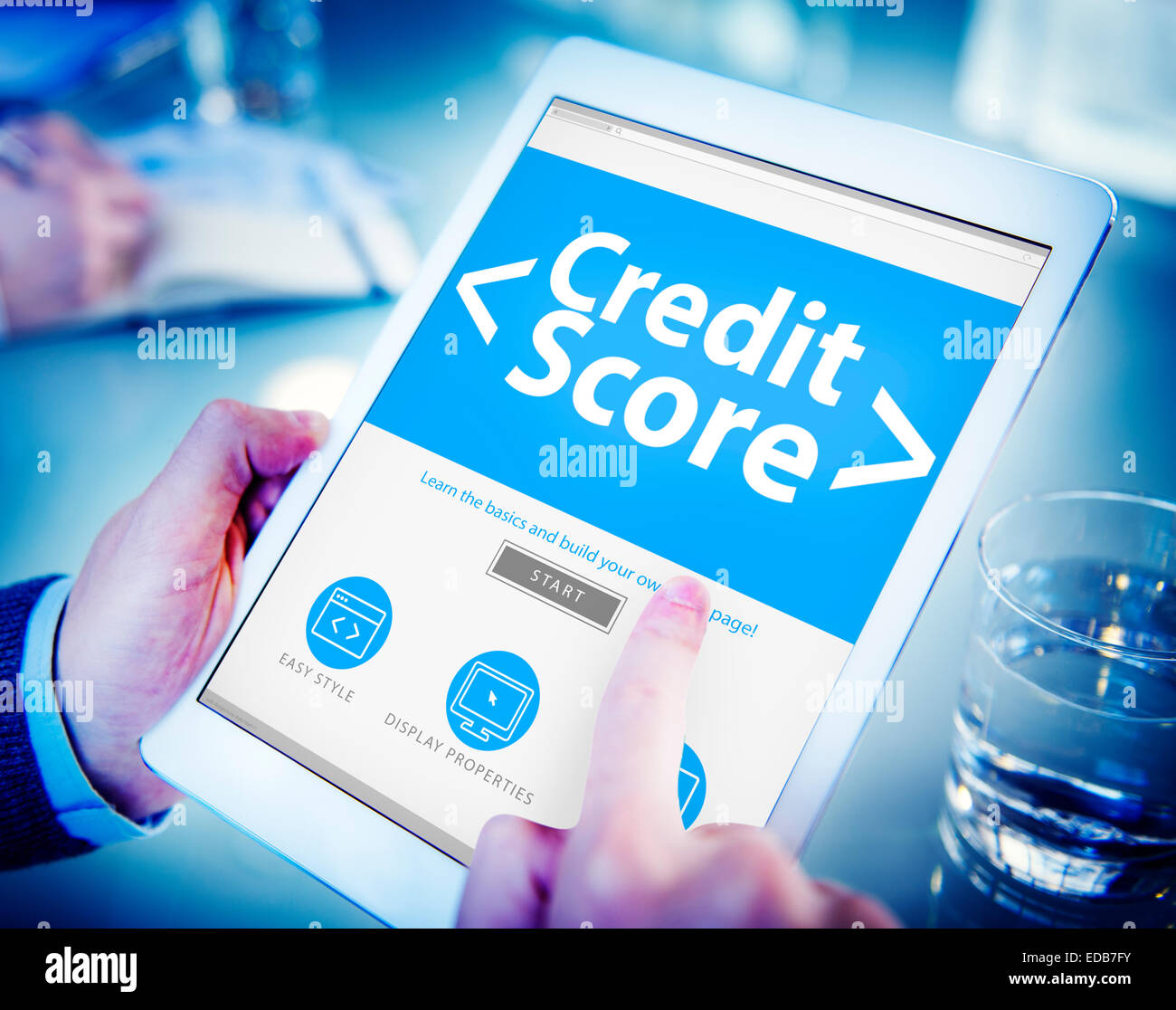 Digital Online Credit Score Finance Rating Record Concept Stock Photo ...