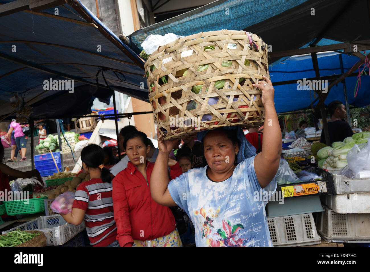 Badung traditional market, Denpasar, Bali. Badung Market is the largest ...