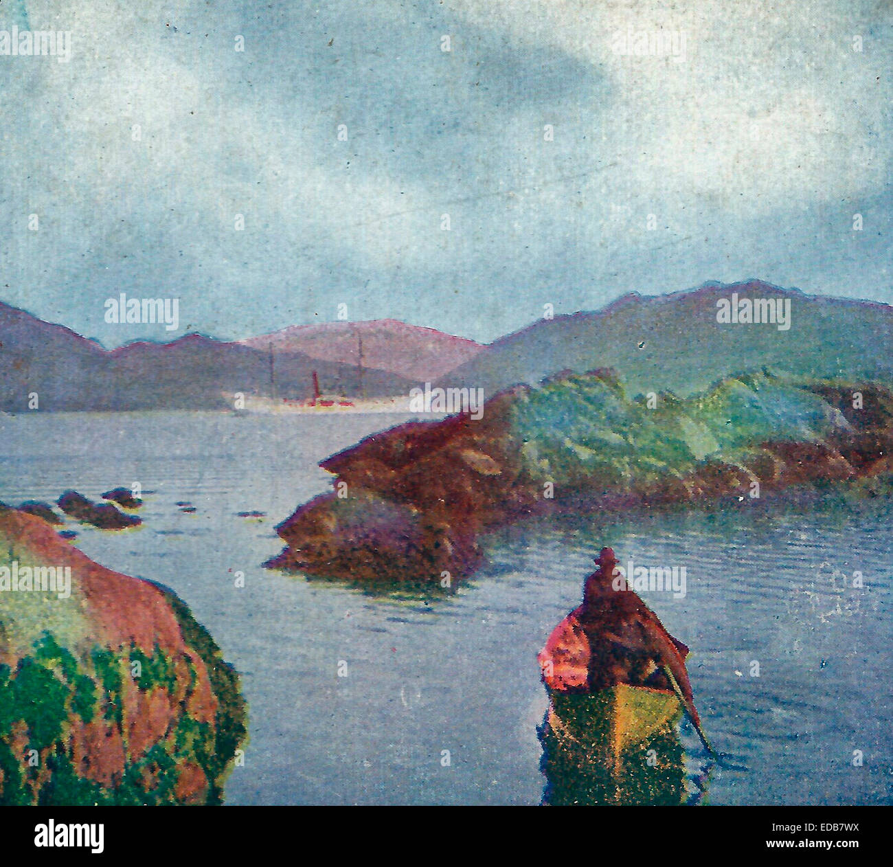 Sitka Bay, Inuits in Canoe, Sitka, Alaska 1900 Stock Photo - Alamy