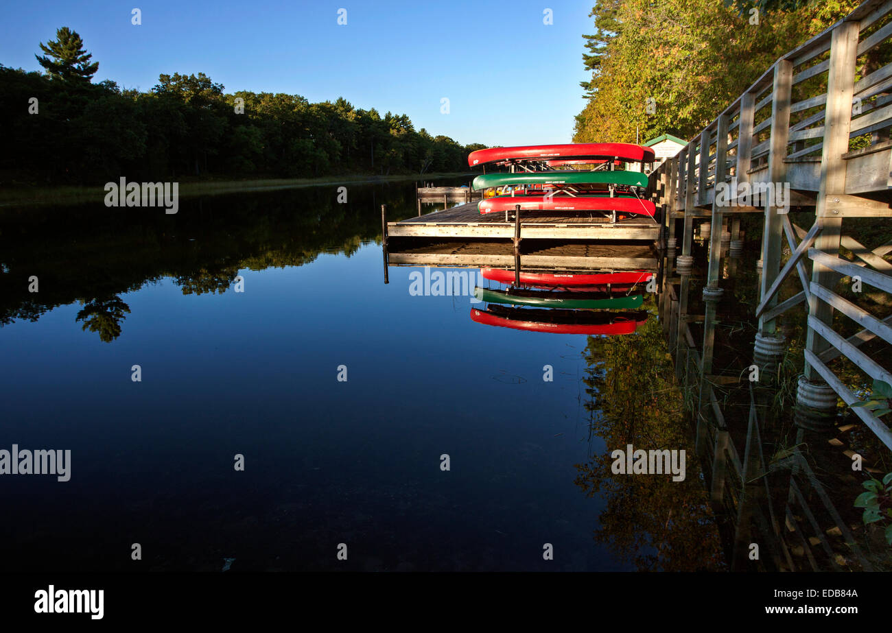 Canoe Rental Lake Huron Pinery Park Canada Stock Photo - Alamy