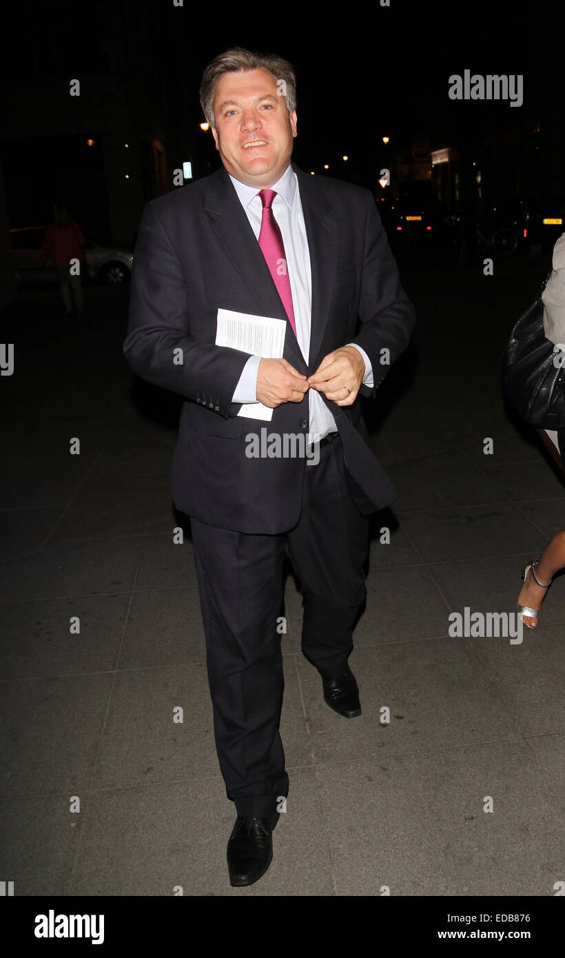 Shadow minister Ed Balls arrives at BBC Studios Featuring: Ed Balls ...