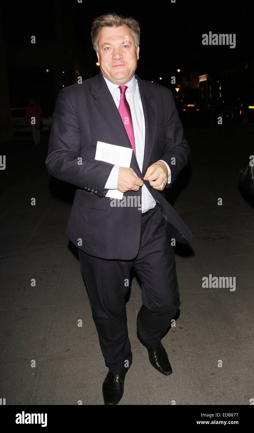 Shadow minister Ed Balls arrives at BBC Studios Featuring: Ed Balls ...