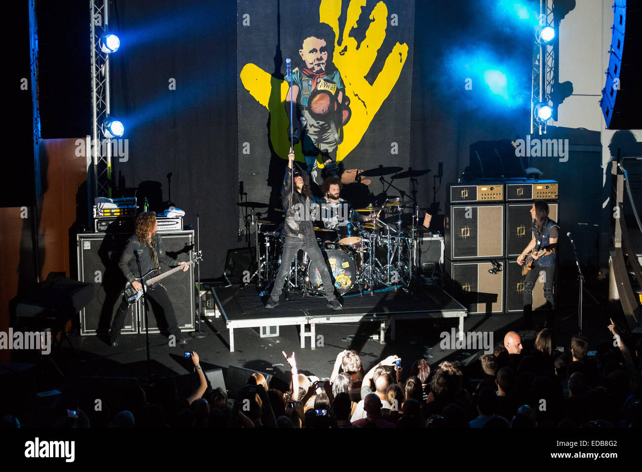 American rock band Extreme performing live on stage at Armazem F ...