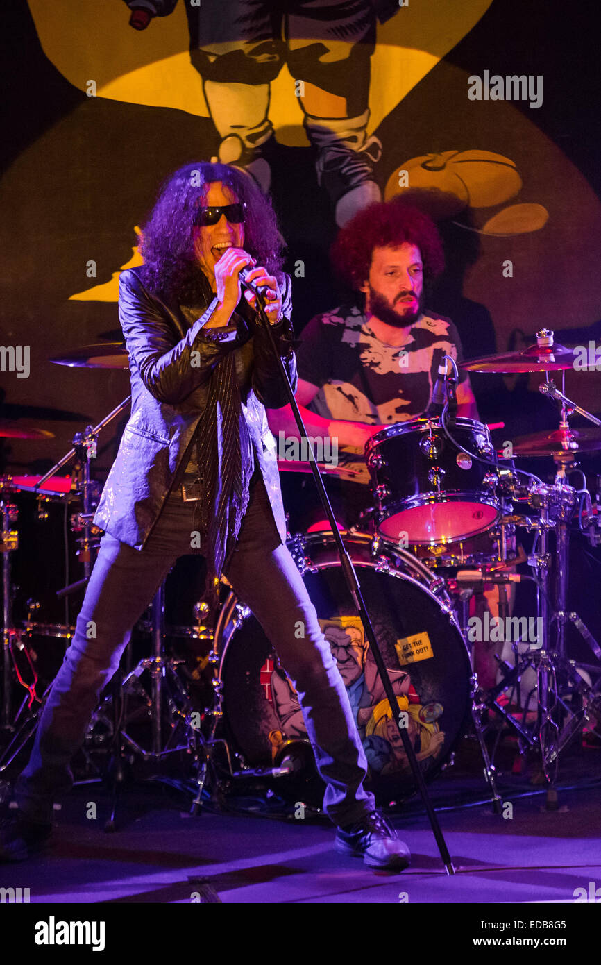 American rock band Extreme performing live on stage at Armazem F ...