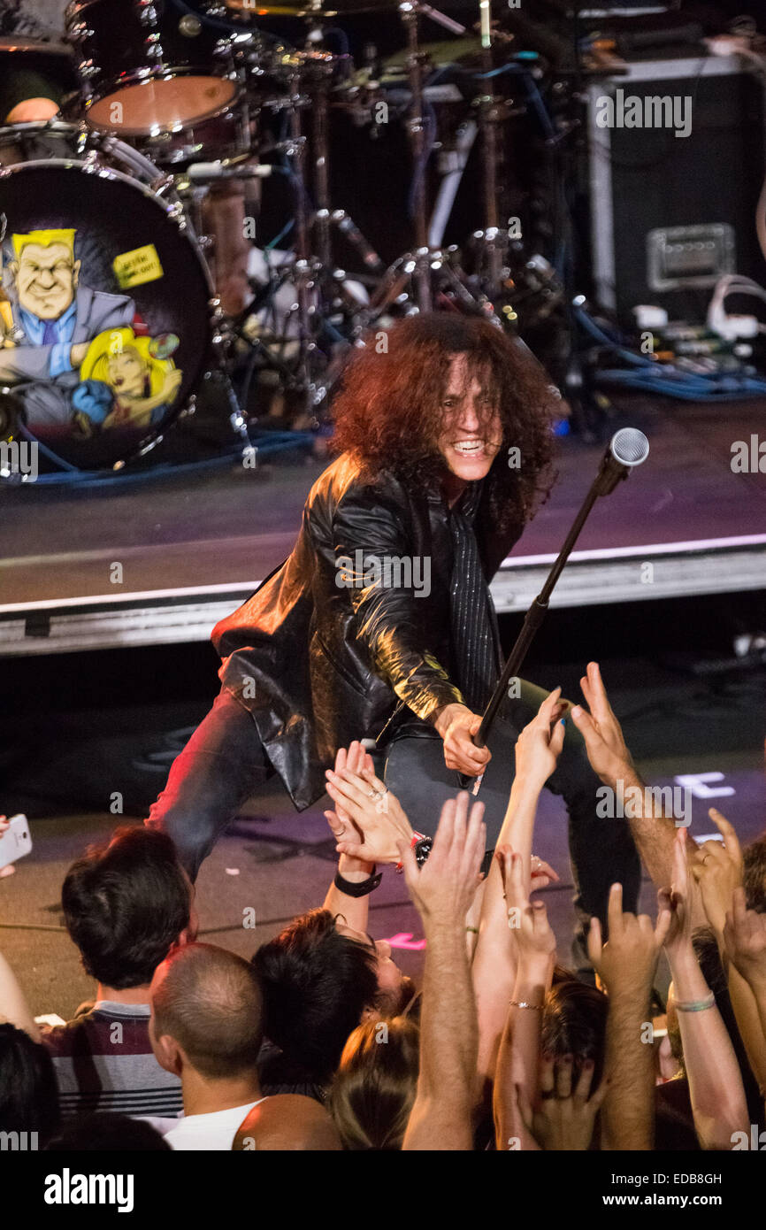 American rock band Extreme performing live on stage at Armazem F ...