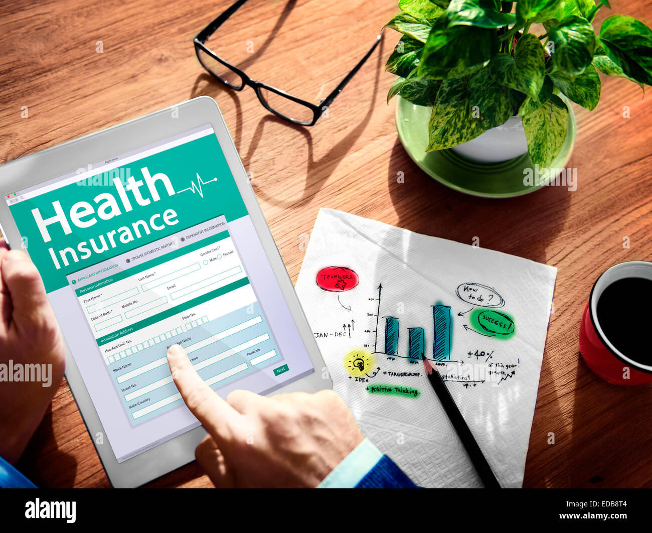 Digital Health Insurance Application Concept Stock Photo - Alamy
