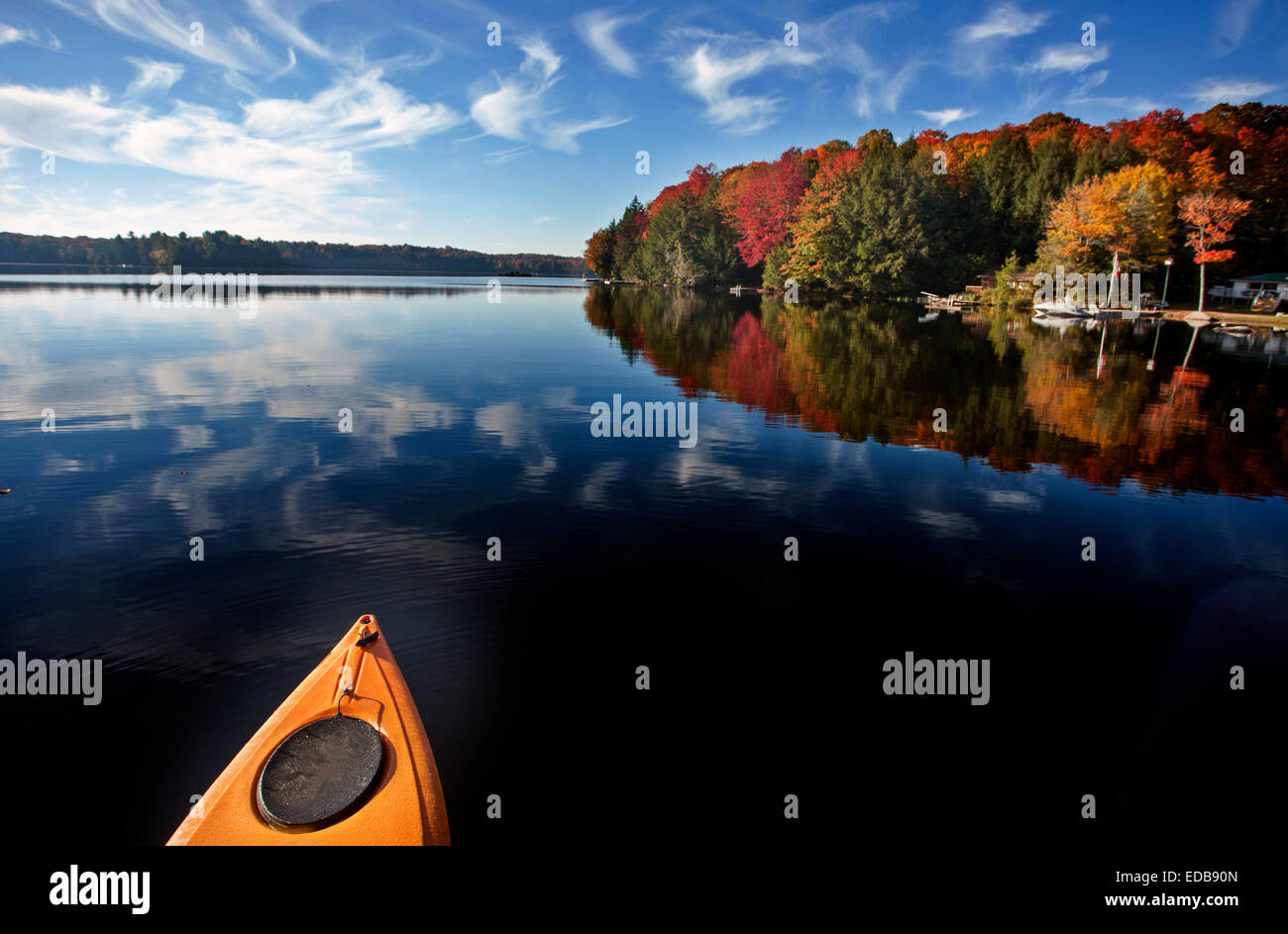 Lake in Autumn Algonquin Muskoka Ontario colors Stock Photo - Alamy