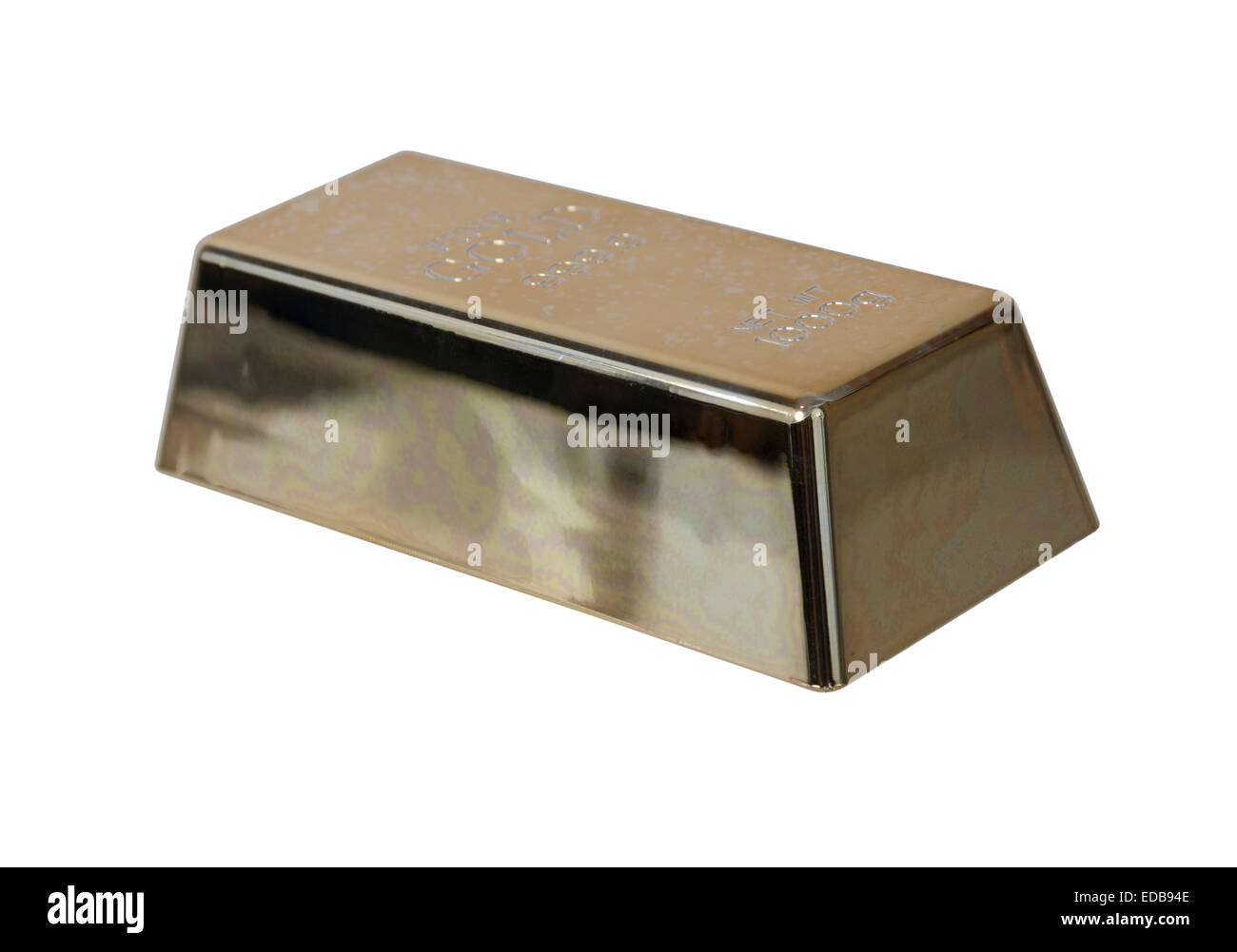 Closeup of a gold bar purchased as an investment - path included Stock ...