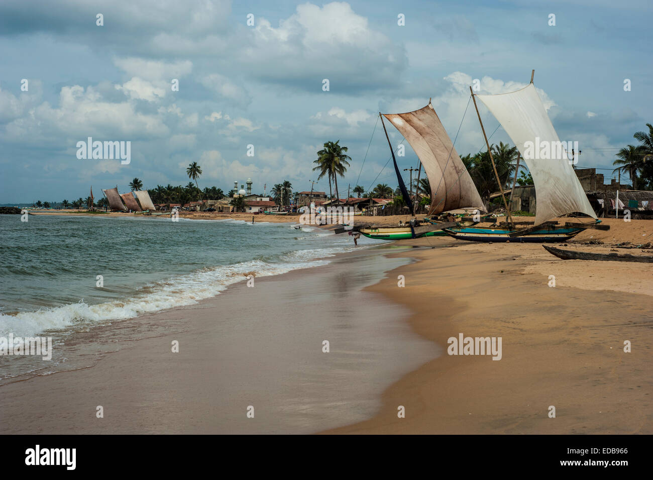 Negombo Beach north of Colombo, Sri Lanka Stock Photo - Alamy