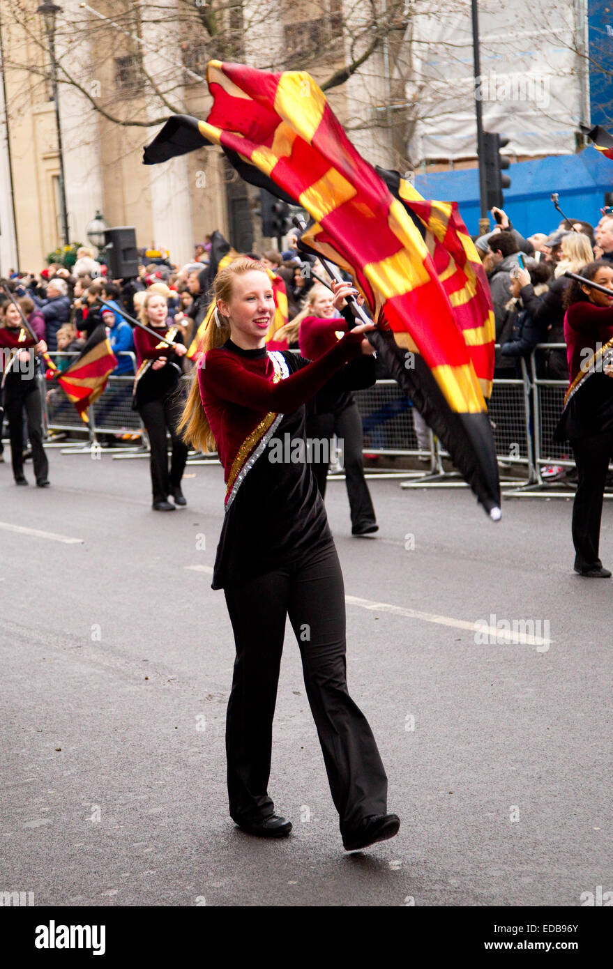 LONDON - JANUARY 1ST: New years day parade on January the 1st 2015 in ...