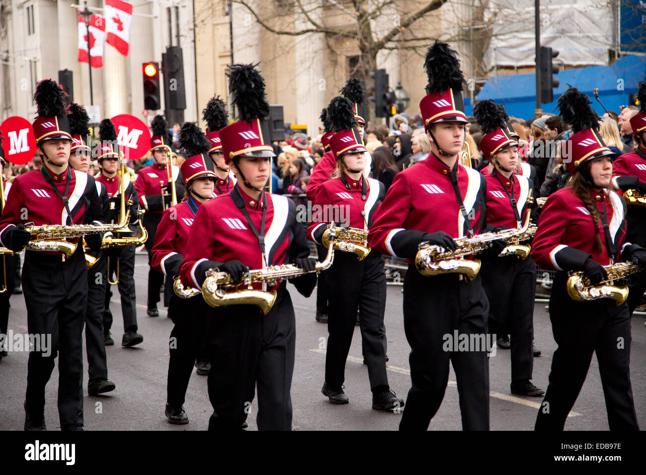 LONDON - JANUARY 1ST: New years day parade on January the 1st 2015 in ...