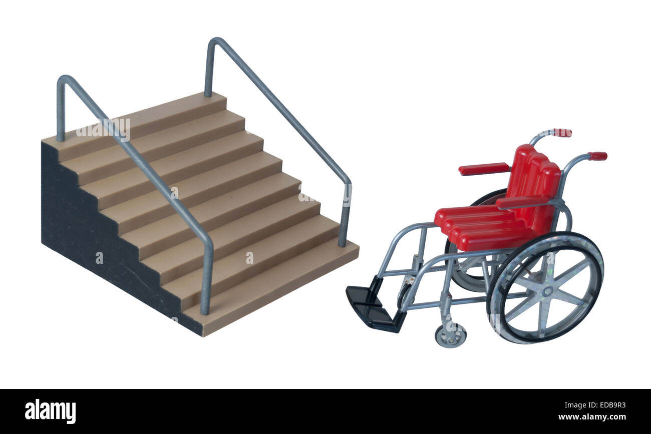 Disability access stairs Cut Out Stock Images & Pictures - Alamy