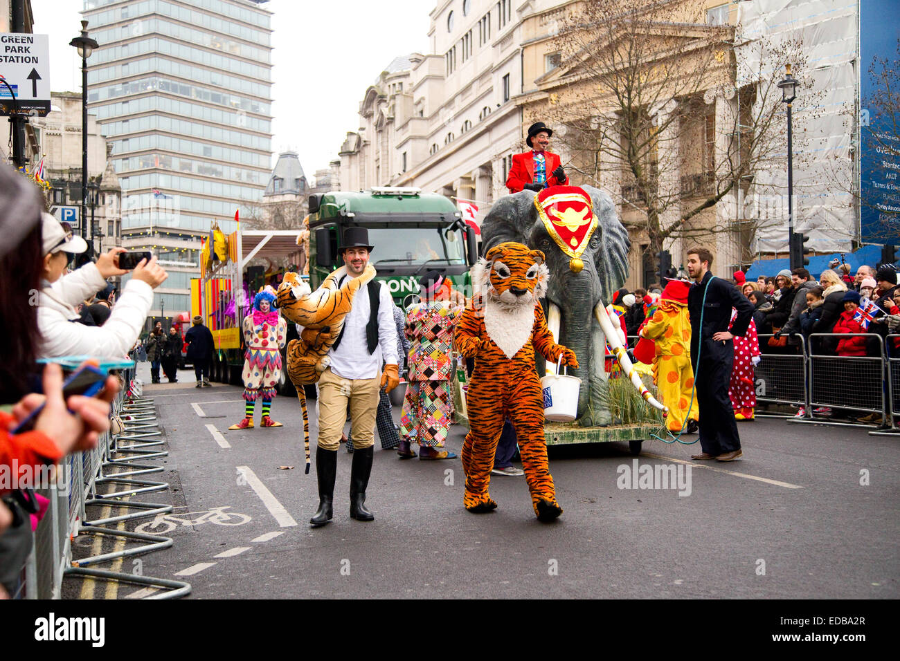 LONDON - JANUARY 1ST: New years day parade on January the 1st 2015 in ...