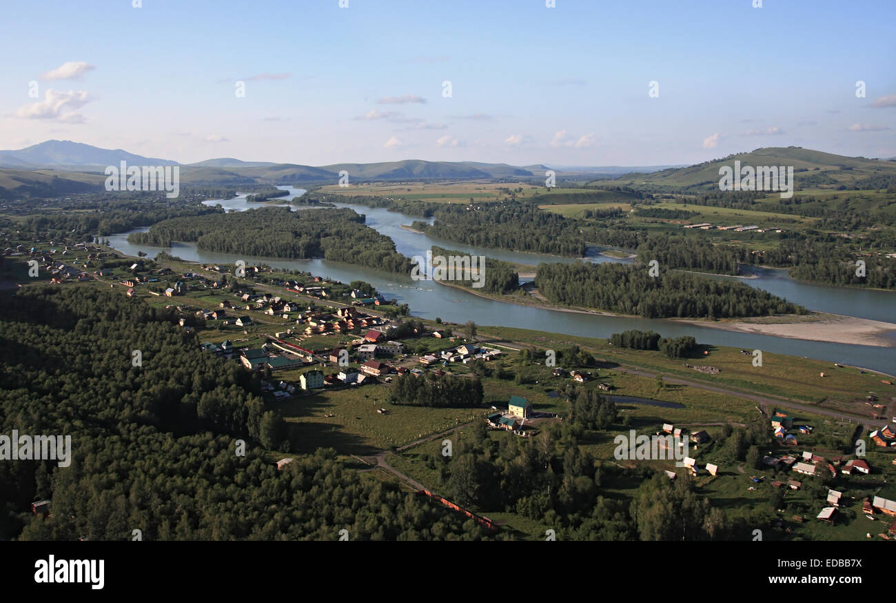 River from the height of bird flight Stock Photo - Alamy