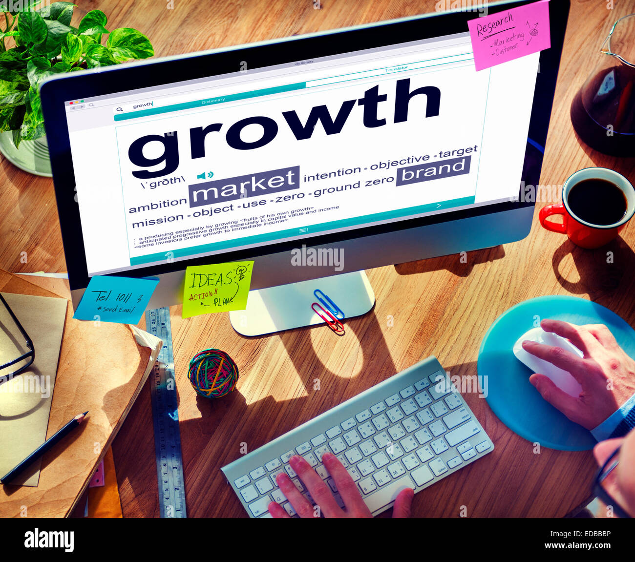Digital Dictionary Growth Market Brand Concept Stock Photo - Alamy