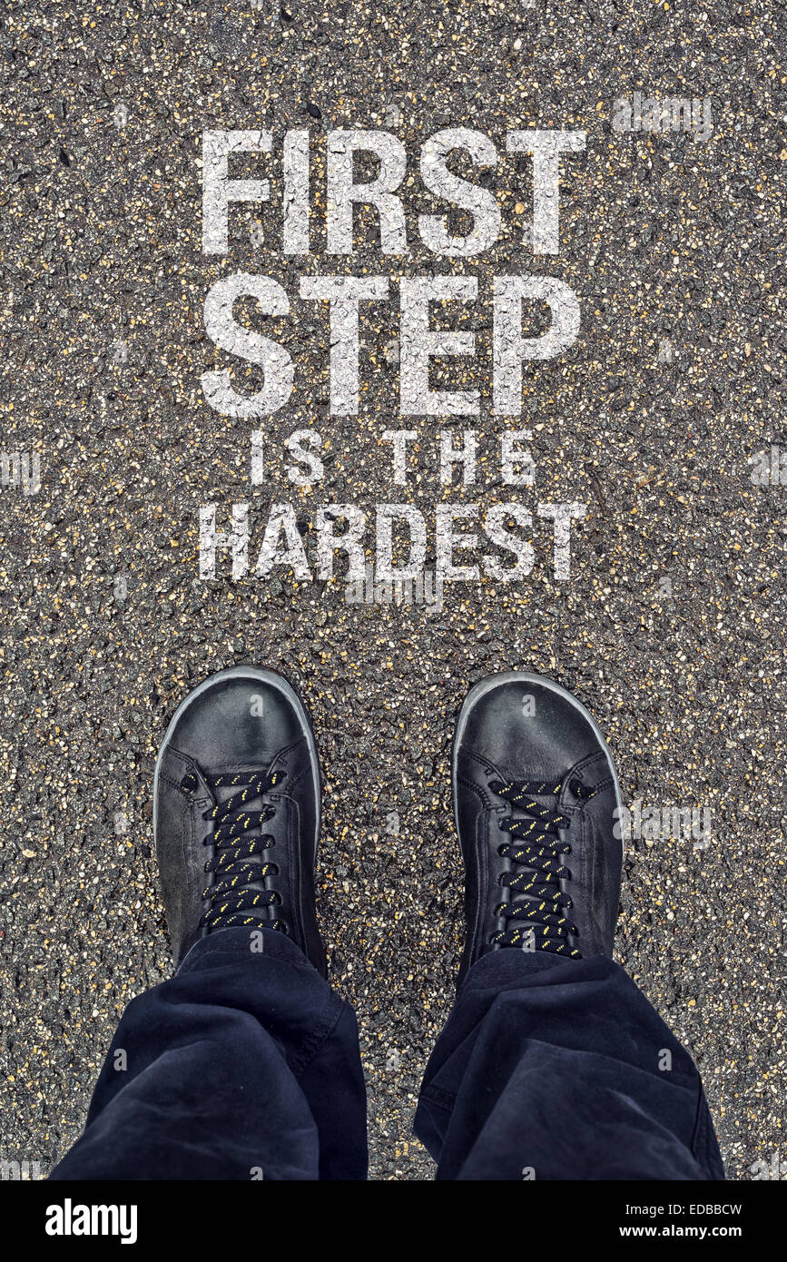 First step is the hardest hi-res stock photography and images - Alamy